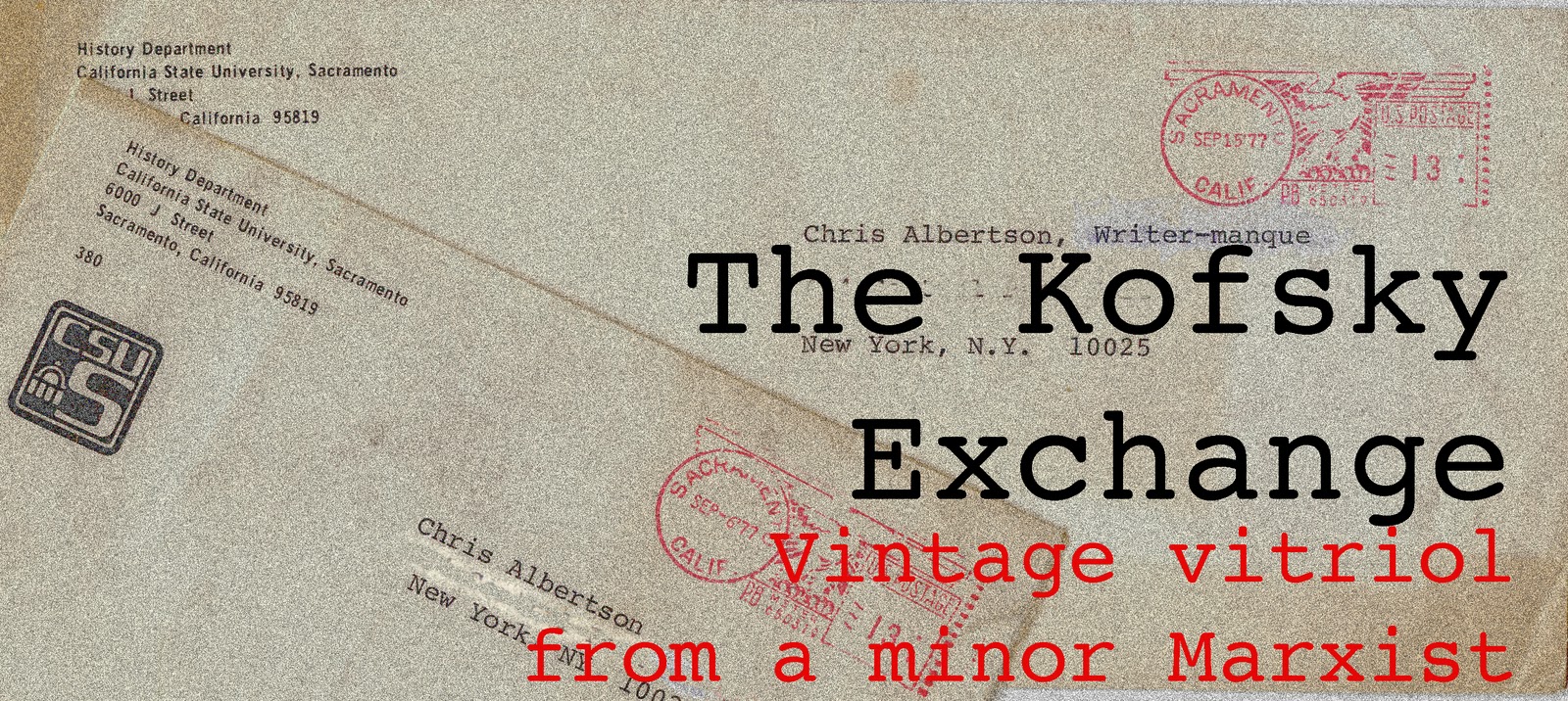 Stomp Off: Frank Kofsky letters - 1977