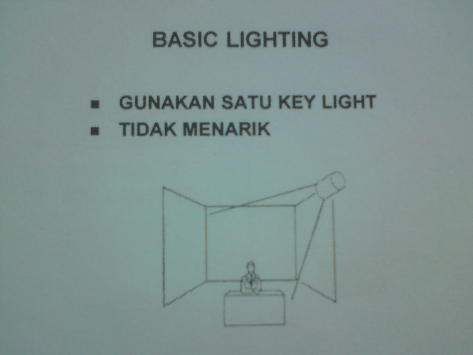 jadual dan skrip: BASIC LIGHTING / PENCAHAYAAN ASAS