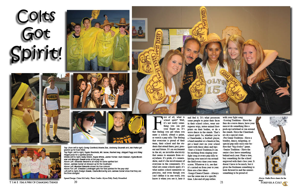 Claire M.: Final Exam Yearbook Spread