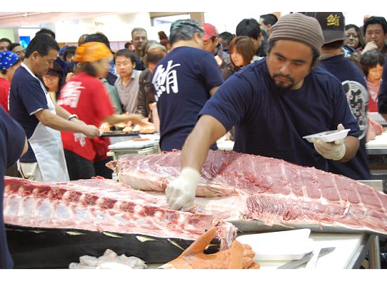 Giant Tuna Cutting Ceremony 2009 - Fort Lee, NJ - Corner Turn