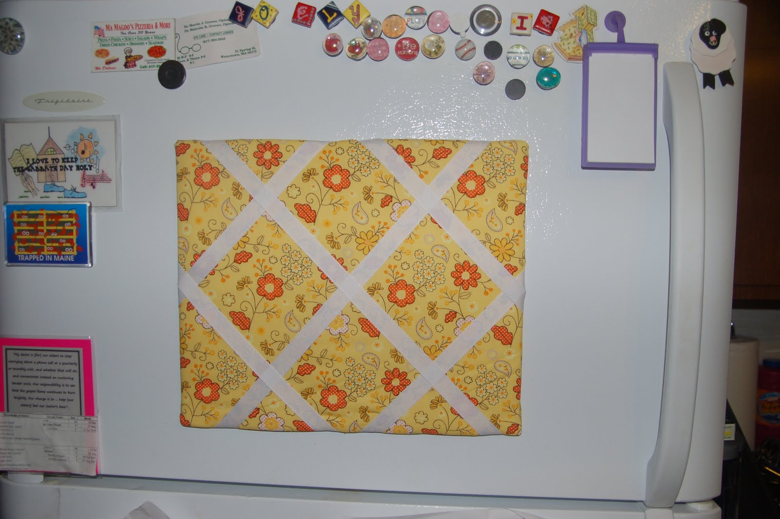 Diary of a Crafty Lady: Photo Memory Board - Round 2 - Refrigerator Board!