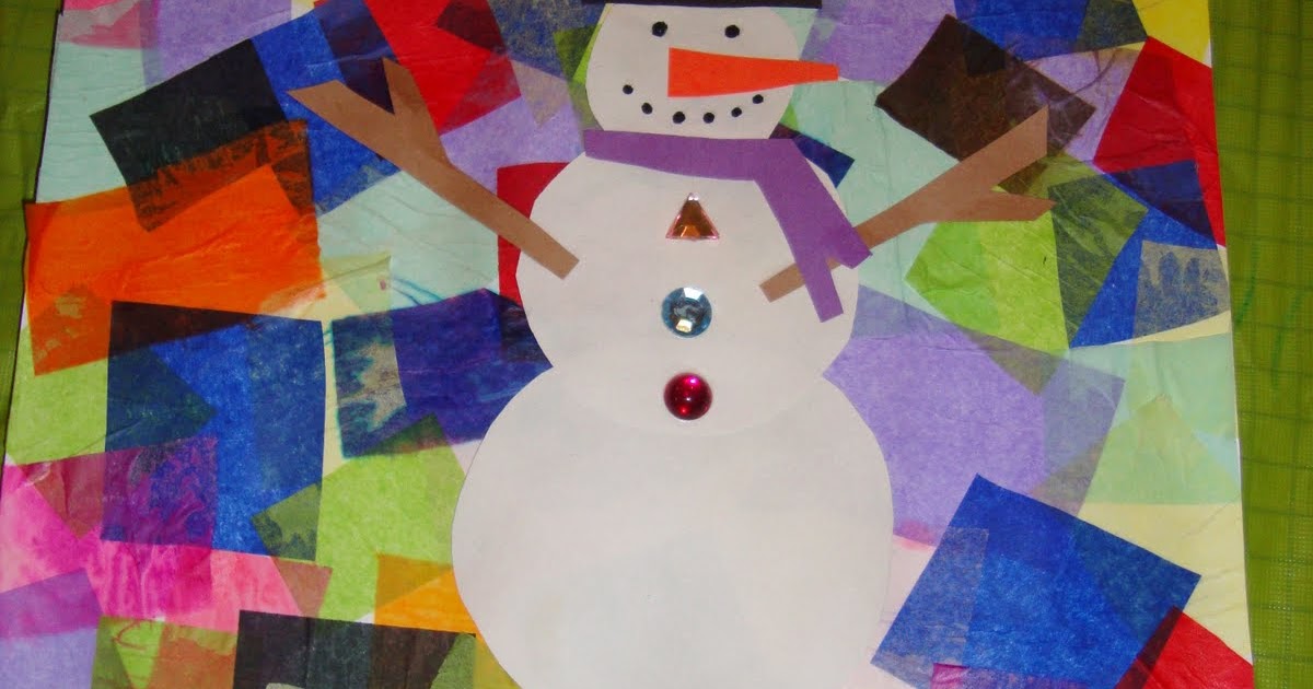 Learn and Grow Designs Website: Snowman Collage Art Project