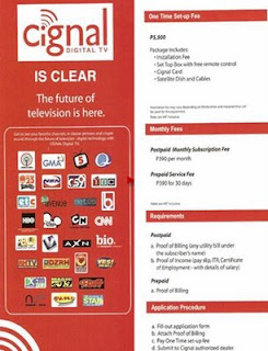 Cignal is coming to town. - xver blog site