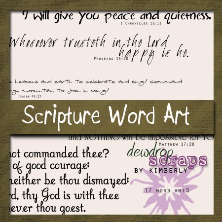 Dewdrop Scraps: Scripture Word Art