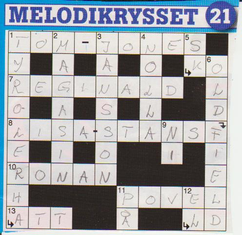 Douglas Söderlind: Melodikrysset V 21 2010