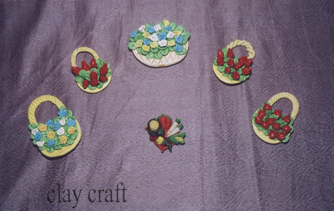 clay flowers and figurines: BREAD CRAFT