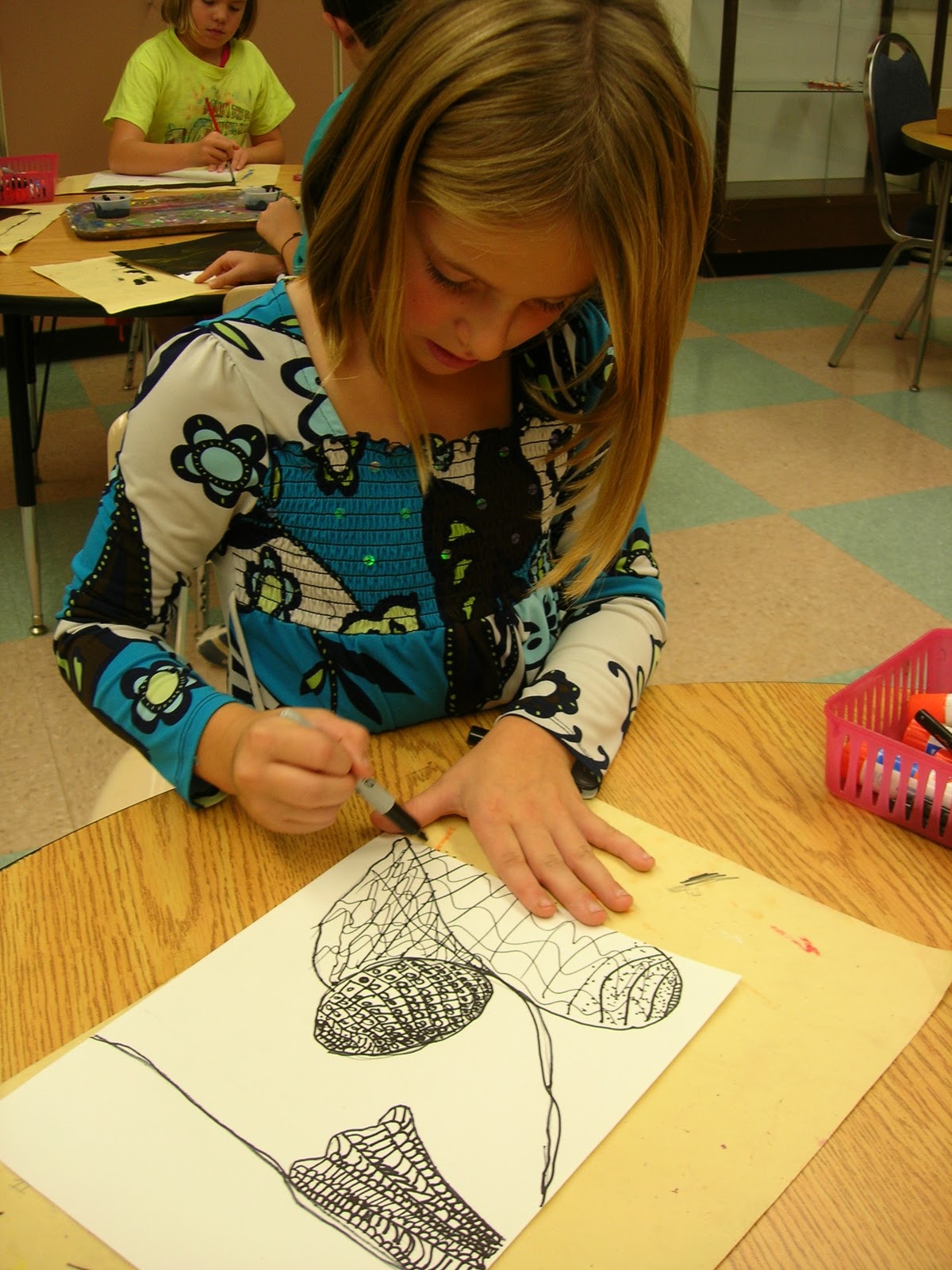 Mrs. Manzella's Student Gallery: 3rd Grade 3D Paper Pattern Sculptures