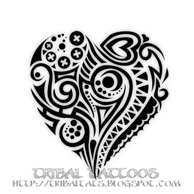 Our Tattoo: 10 Unique Designs of Tribal Heart Tattoos