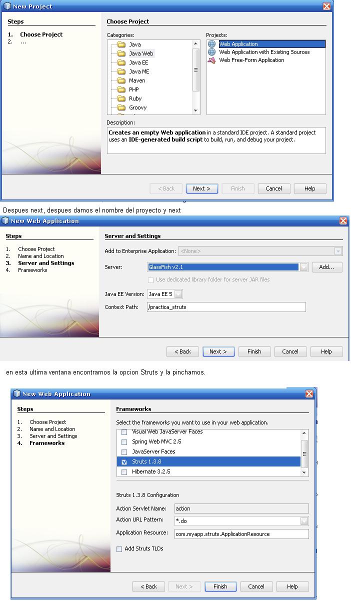 un aporte a java: Proyecto Strust en Netbeans