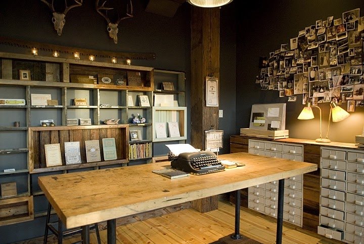 Pin by Scarlett Smith on vintage industrial style office | Rustic home ...