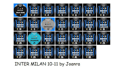 Equipos para futbol chapas: Inter Milan 10-11