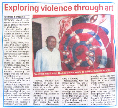 Cardboard Monument: Funda graduates in the Sowetan newspaper!