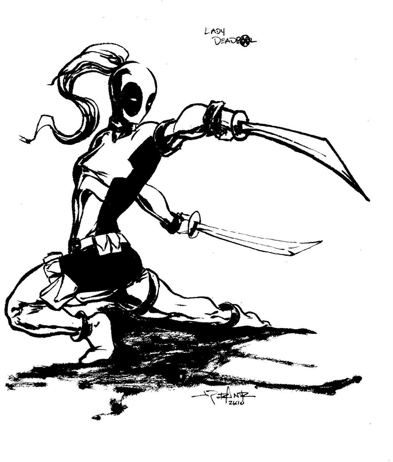 Lady Deadpool Coloring Pages