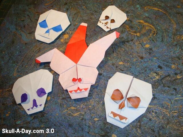 Origami Skulls