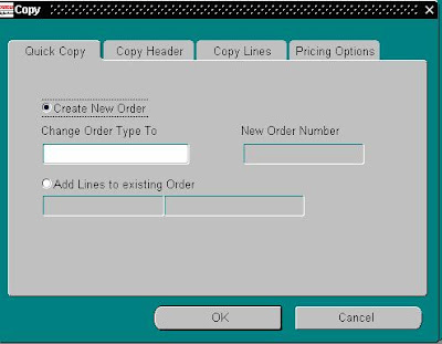 Oracle Applications: Order Management - Copy Sales Order