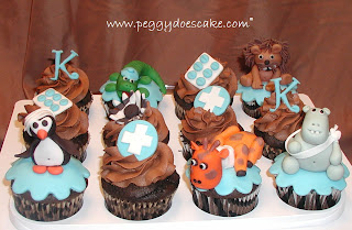 Peggy Does Cake.: Zoo Vet Cupcakes (click to enlarge photos).