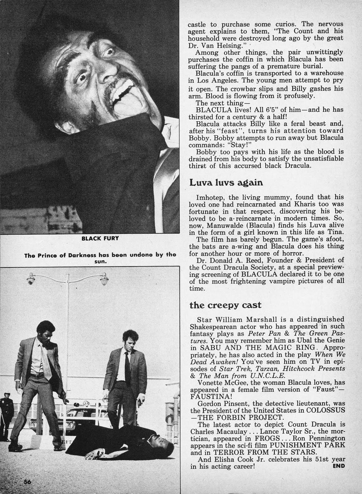 Magic Carpet Burn: Famous Monsters Of Filmland #91 and #95, Blacula OST