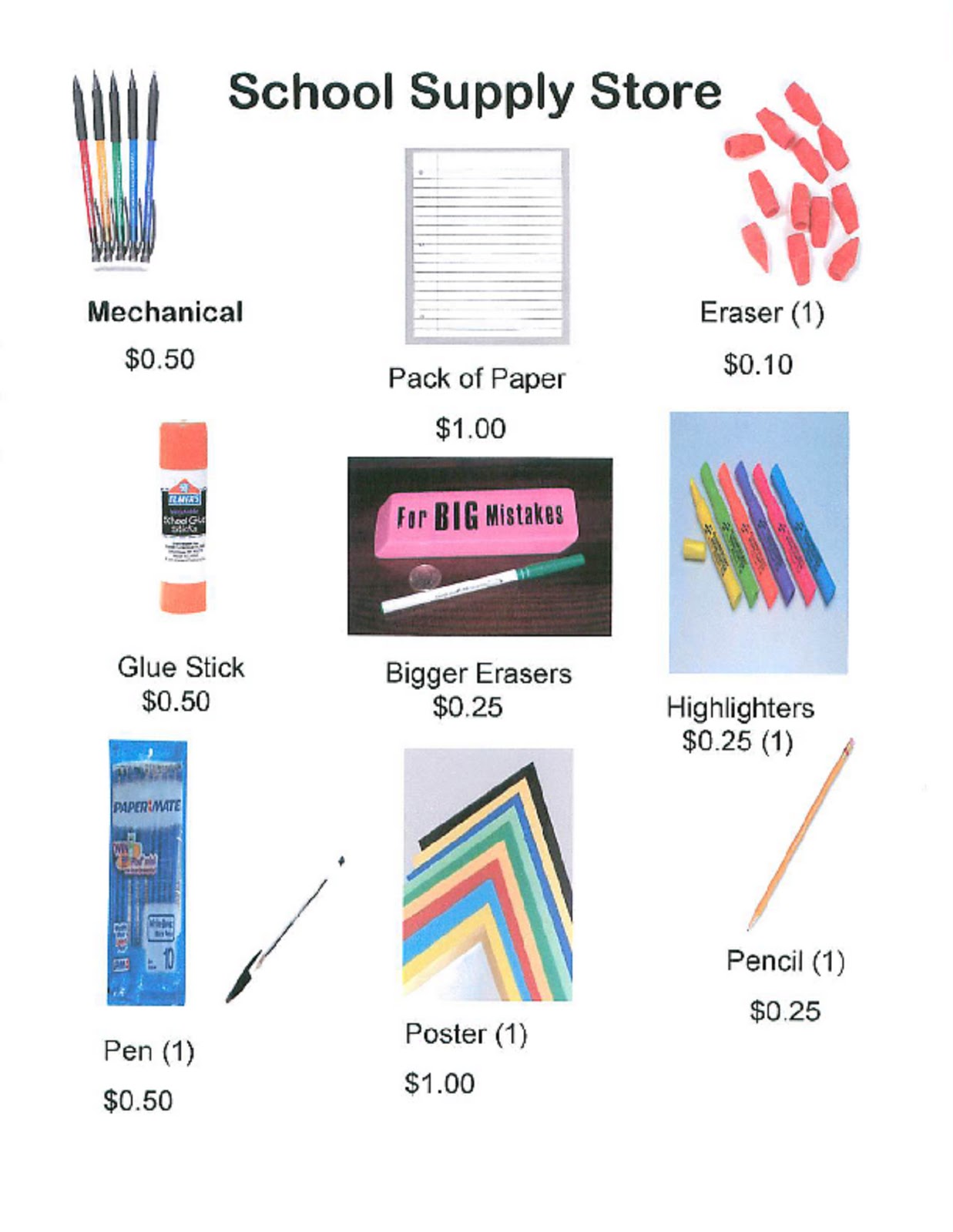Zora Ellis Jr. High: School Supplies