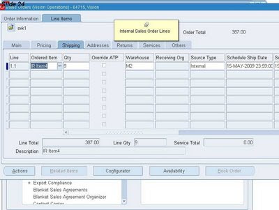 Oracle Applications: Internal Requisition and Sales Order Process R12
