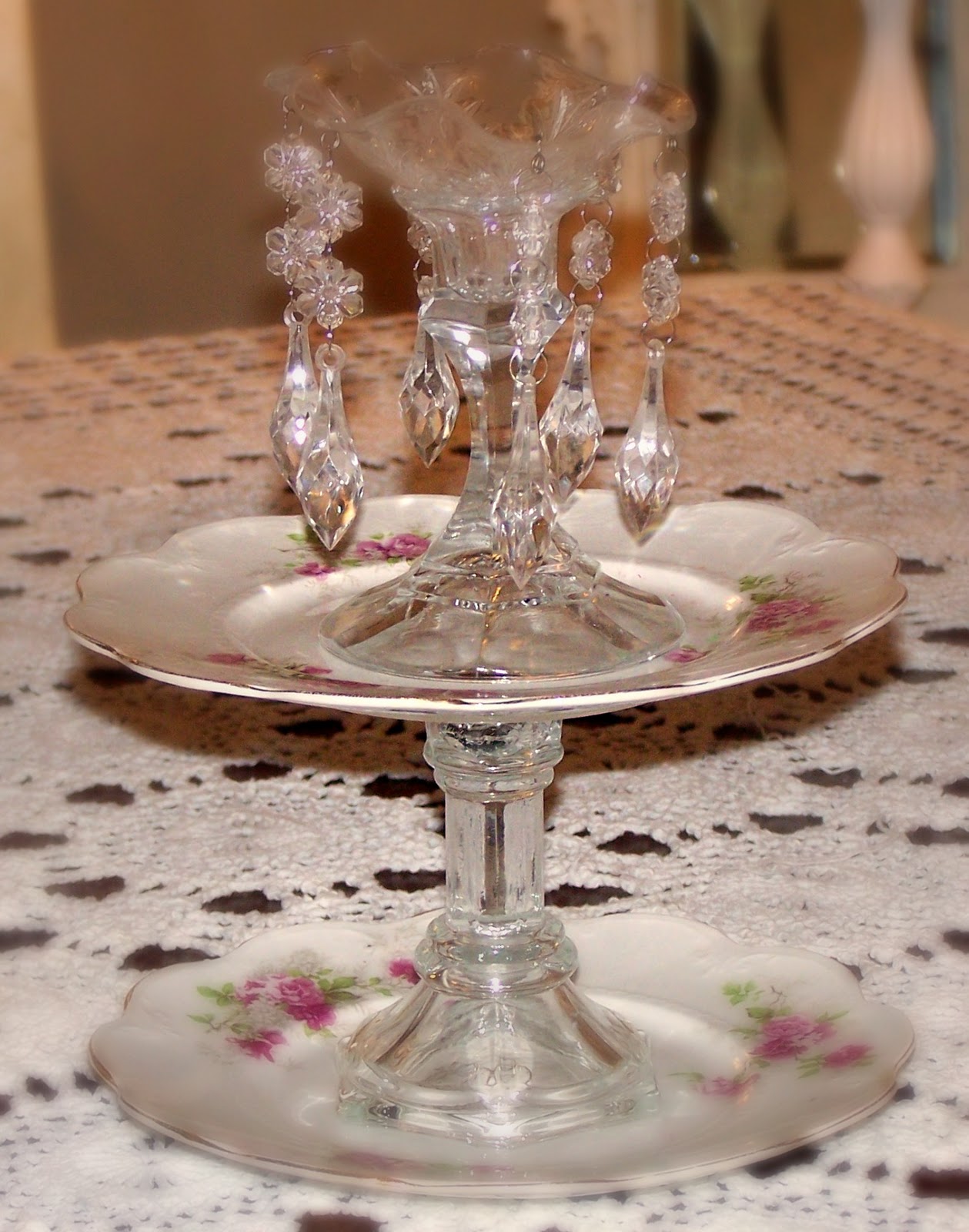 Olivia's Romantic Home: Darling Shabby Mini Cake Stand! (Cheap!)