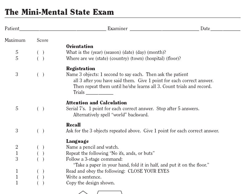 Mini mental state examination reliability and validity - joadia