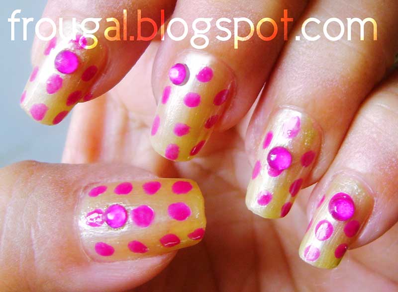 Polished Tips And Toes NOTD Pink Polka Dot Pop Up Polished Tips And Toes NOTD Pink Polka Dot Pop Up