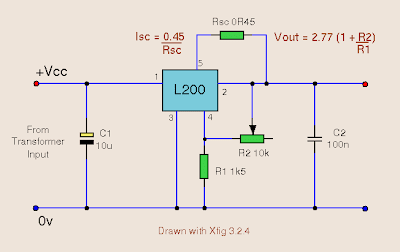 Circuit & schematics: L200 Power Supply