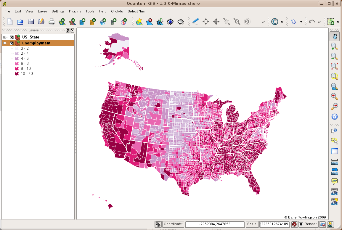 Barry Rowlingson's GeoSpatial Blog: Choropleth mapping challenge in Qgis