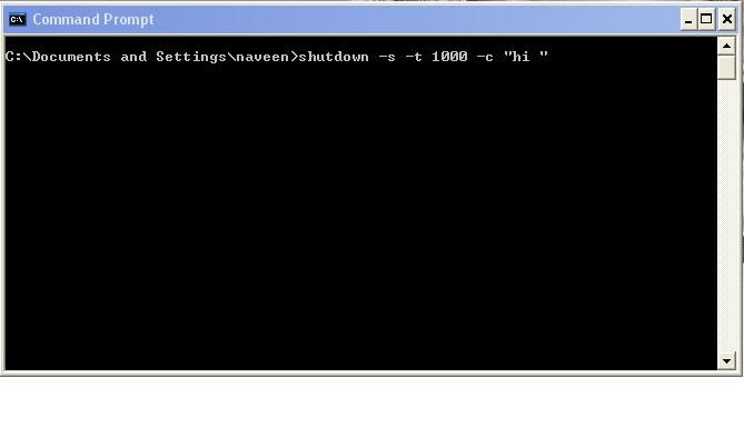 Computer & Internet tips....: Shutdown computer with command prompt