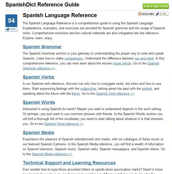 Sagacchi: Learning Spanish