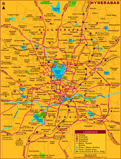 Hyderabad - Secunderabad Blog: Hyderabad City Map