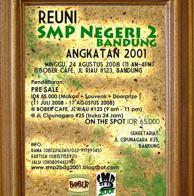 SMP NEGERI 2 BANDUNG 2001: POSTER REUNI!!