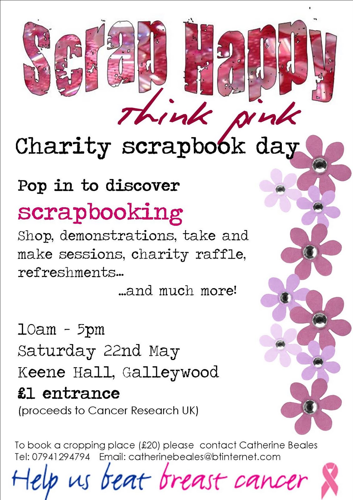 Scrap Happy Days: Scrap Happy Think Pink Charity Crop...less than a ...