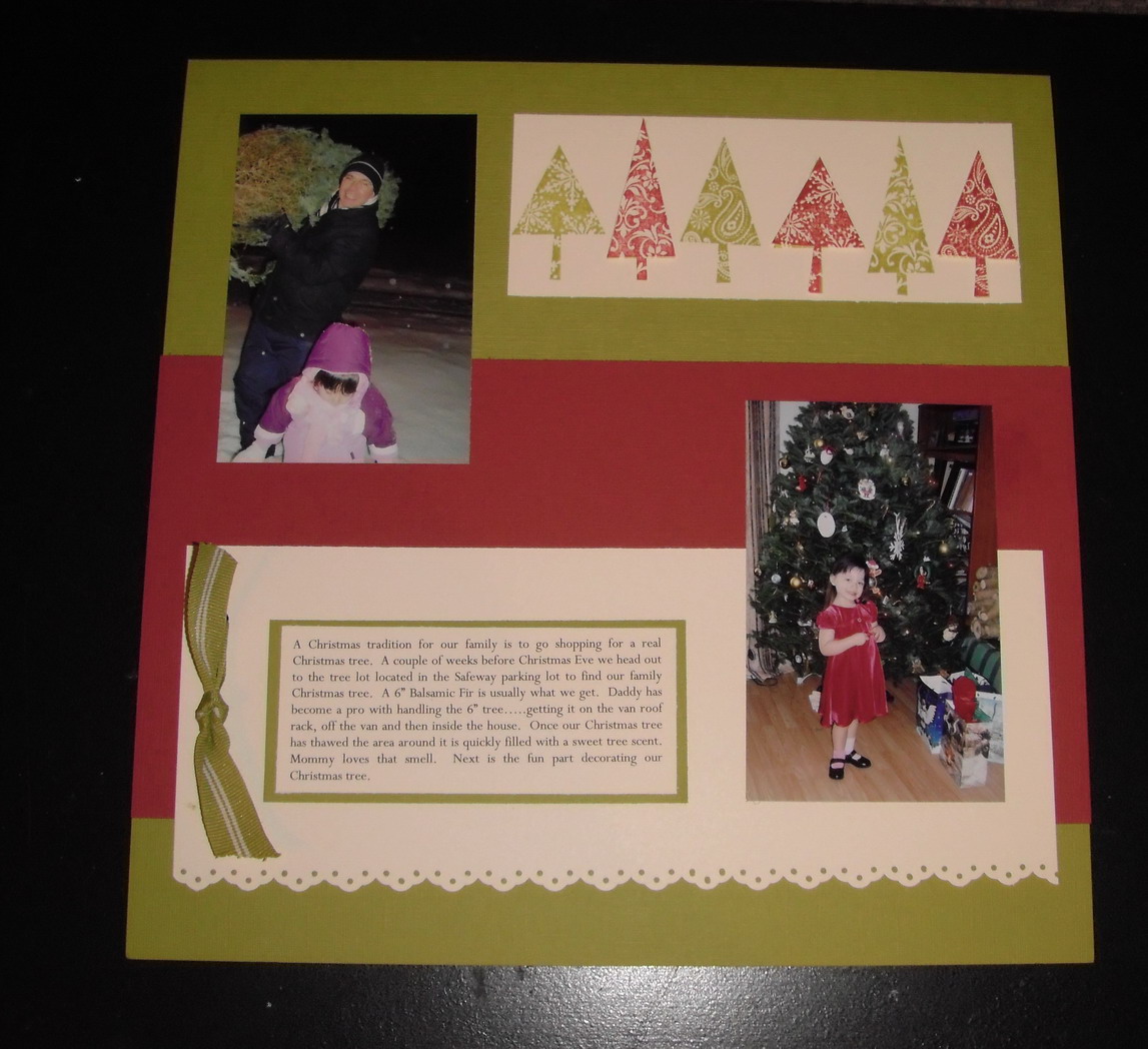 Michelle's INKspired Greetings!: Our Christmas Tree Scrapbook page
