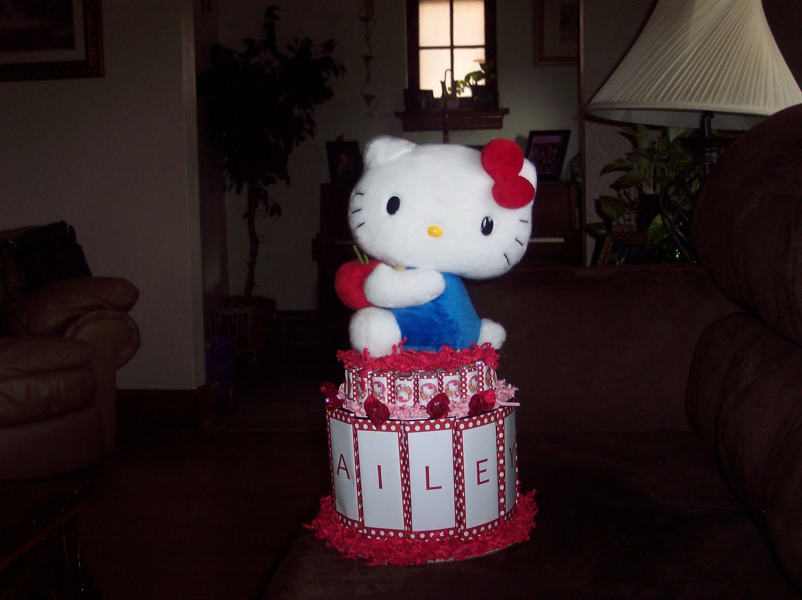Wisdom from a Mother's Heart: Hello Kitty Candy Bar Cake for Hailey