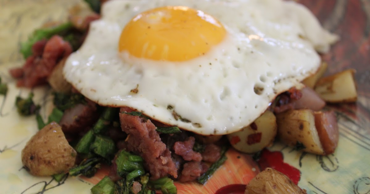 Domestic Divas Blog: Prosciutto Hash with Baby Broccoli and Farm Fresh Egg