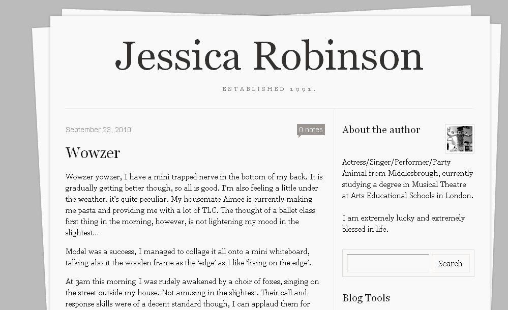 Jessica Robinson Fan Blog