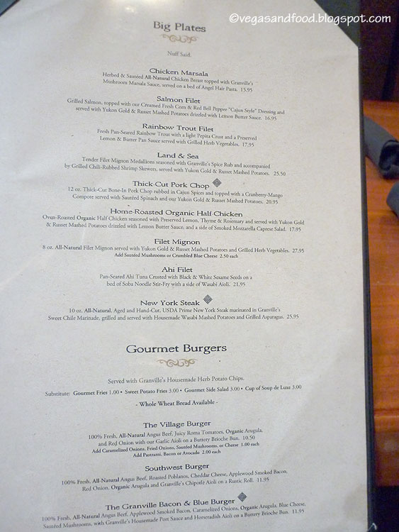 Granville Cafe - Burbank - Vegas and Food