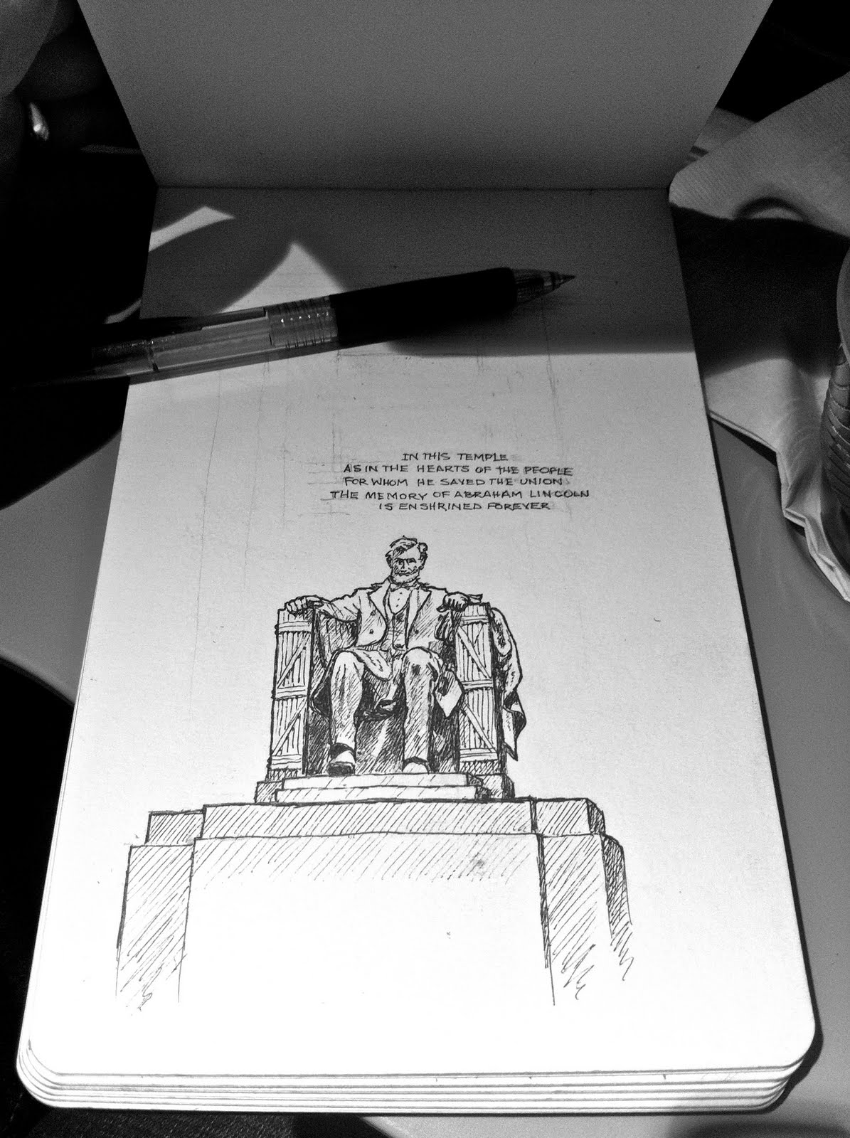 Unstringing the Bow: Lincoln Memorial Drawing