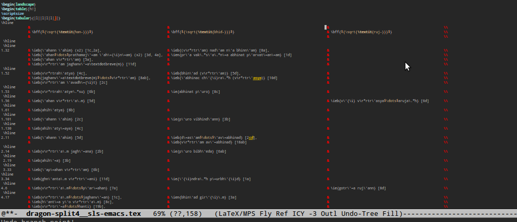 The Babbage Files Latex Table Manipulation Using Emacsauctexalignelrectangular Selection