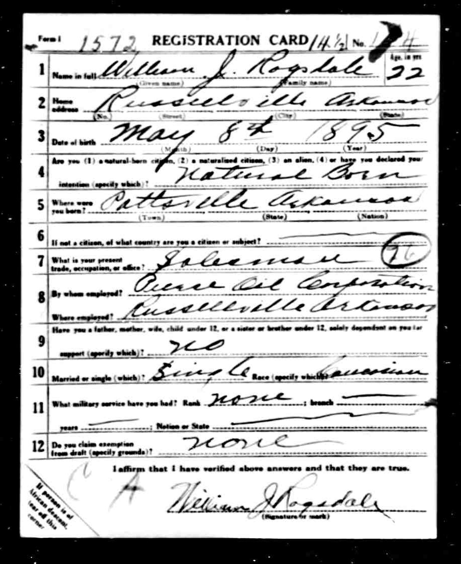 Genealogy, I am doing it!: William Joseph Ragsdale (1895-1974)