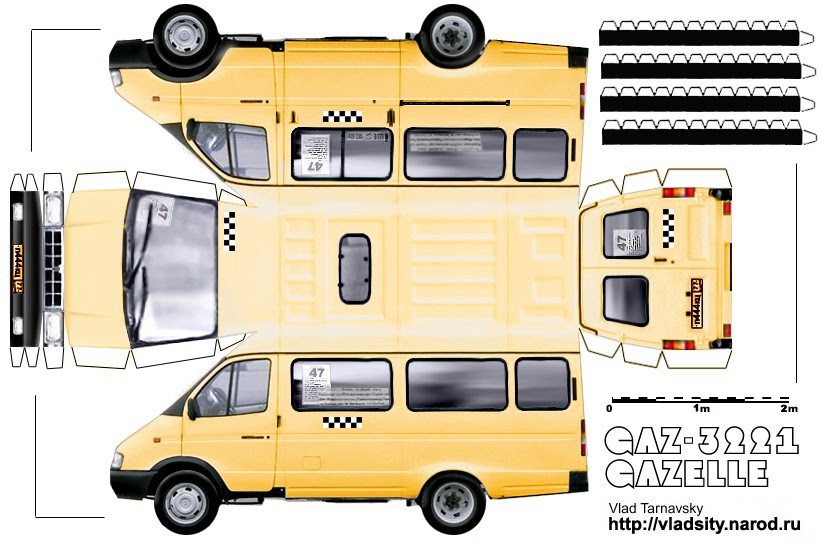 SP. Papel Modelismo: PaperCraft - Carro - GAZ-3221 Gazelle