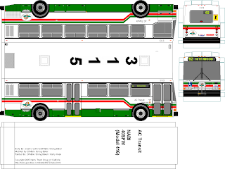 SP. Papel Modelismo: .PaperCraft - Ônibus - AC Transit.