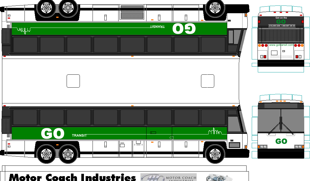 SP. Papel Modelismo: PaperCraft Motor Coach Industries D4500 - GO ...