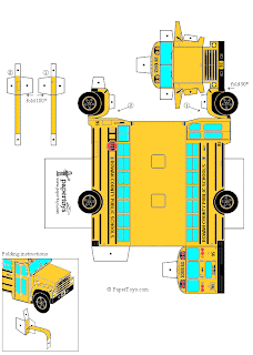 SP. Papel Modelismo: PaperCraft - School Bus