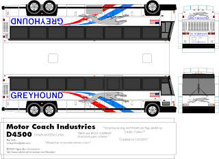 SP. Papel Modelismo: PaperCraft - Greyhound Bus - Paper Bus
