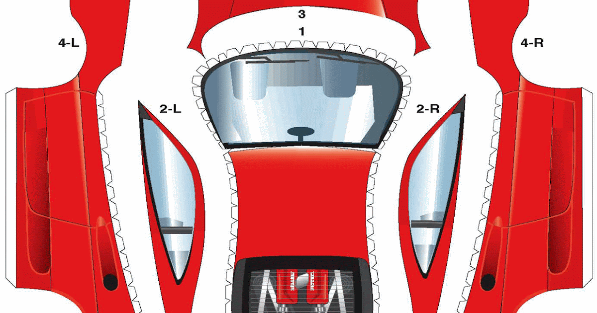 paper craft: NEW 460 PAPERCRAFT FERRARI TEMPLATE
