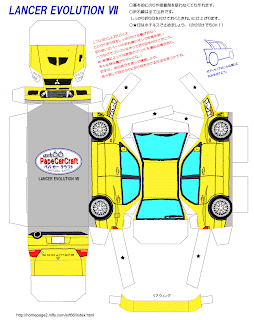 SP. Papel Modelismo: PaperCraft Mitsubishi Lancer Evolution VII