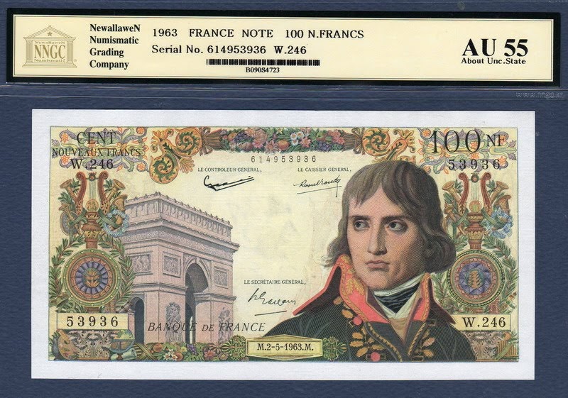 France banknotes 100 New Francs banknote 1963 Napoleon Bonaparte|World ...