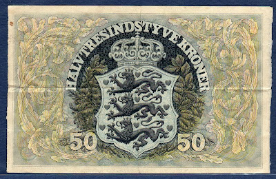 Denmark 50 Danish kroner banknote of 1942.|World Banknotes & Coins ...